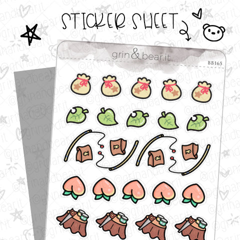 Barry ACNH Doodles! - Barry the Bear Stickers (BB165) – grinandbearit