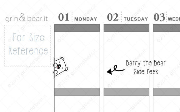 Peek-a-Boo Barry! - Barry the Bear Stickers (BB023) – grinandbearit